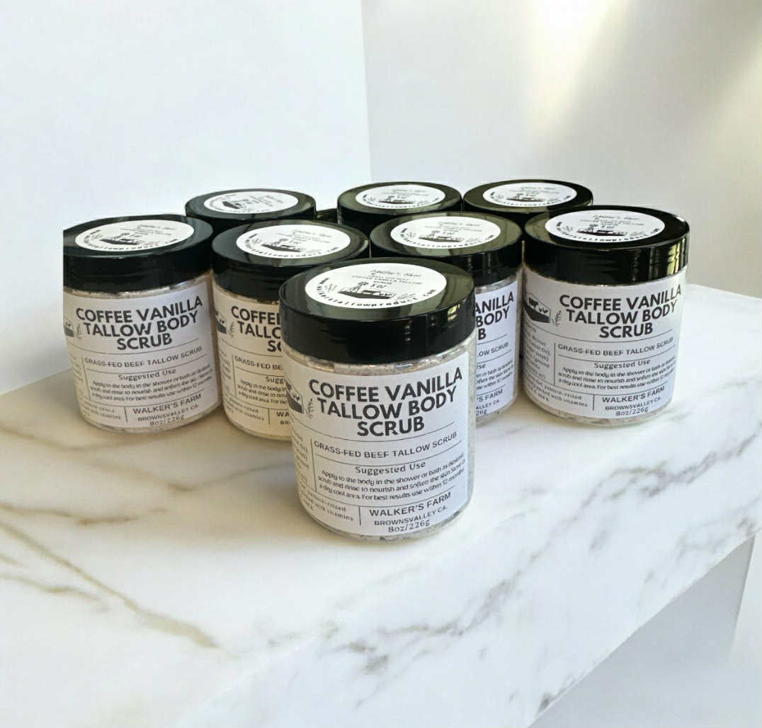 Coffee Vanilla Tallow Sugar Scrub – Walker's Tallow Products